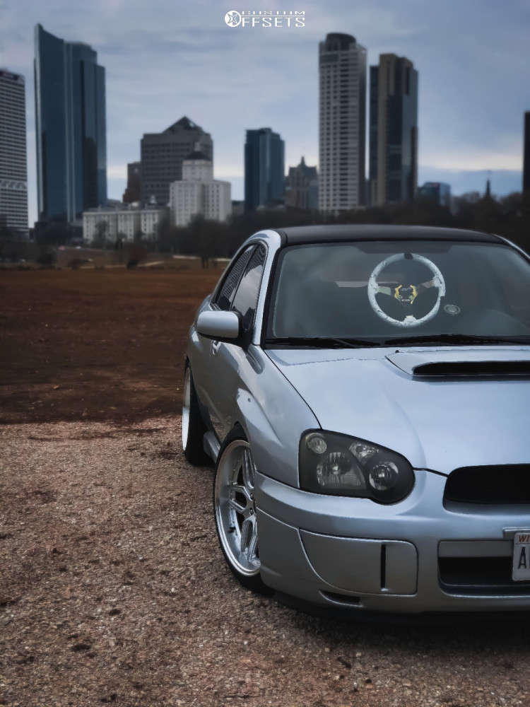 2004 Subaru WRX with 18x9.5 35 ESR CS15 and 235/35R18 Federal SS595 and ...