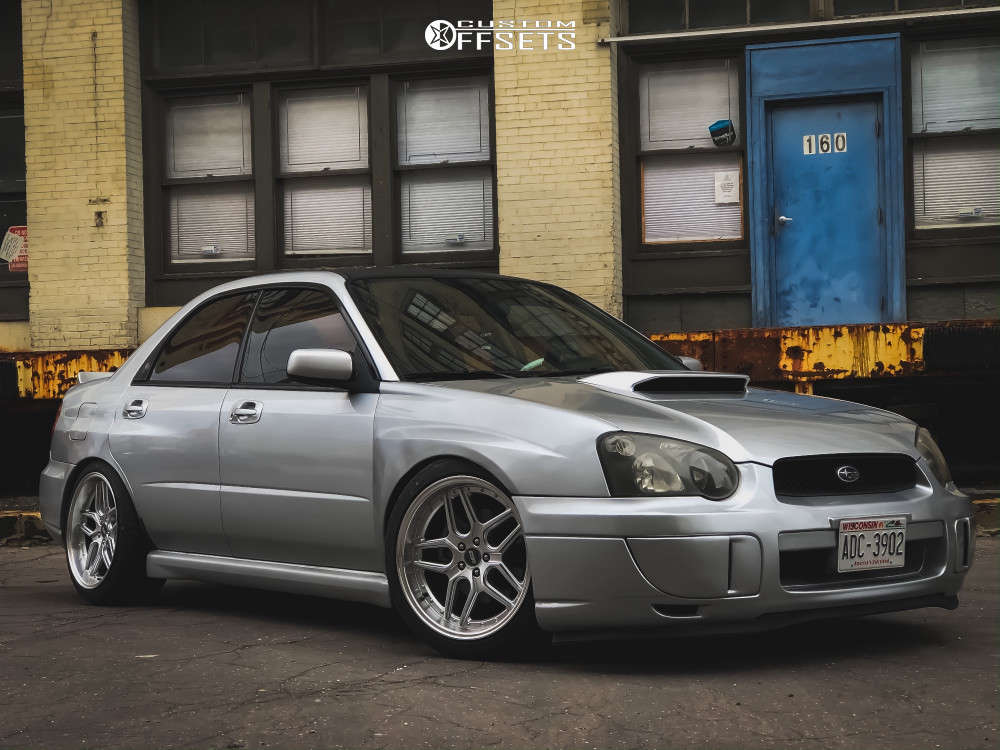 2004 Subaru WRX with 18x9.5 35 ESR CS15 and 235/35R18 Federal SS595 and ...