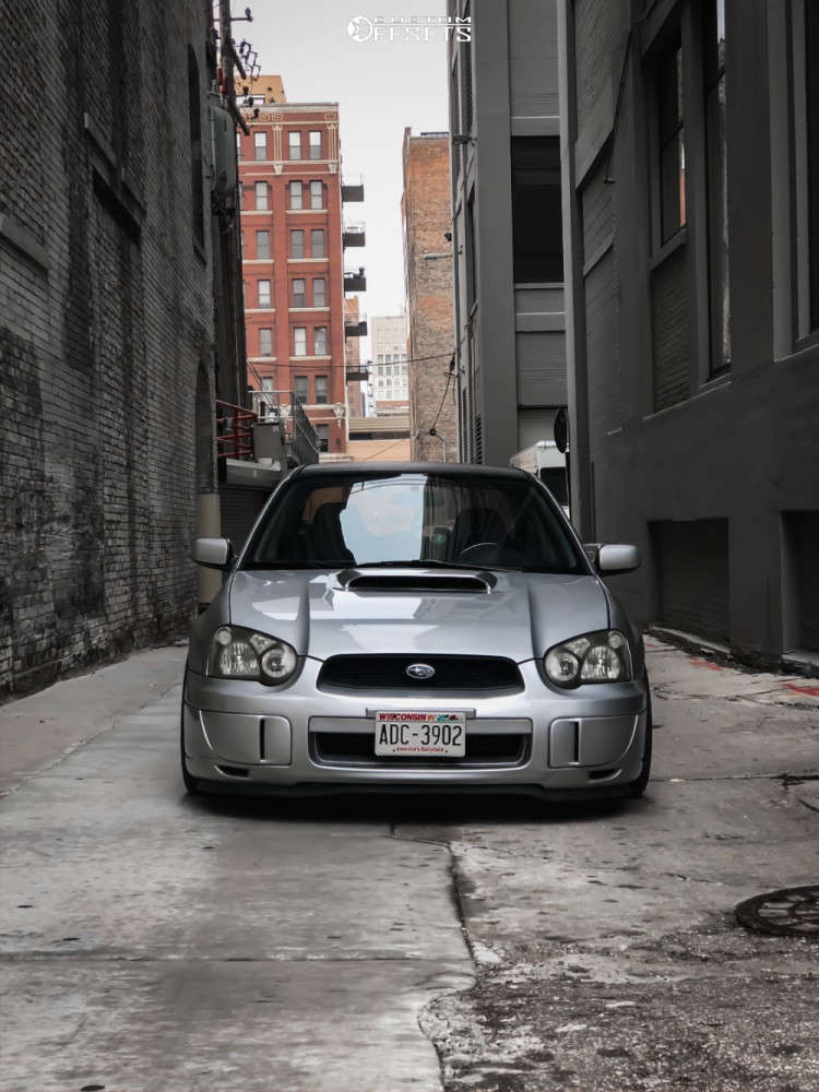 2004 Subaru WRX with 18x9.5 35 ESR CS15 and 235/35R18 Federal SS595 and ...