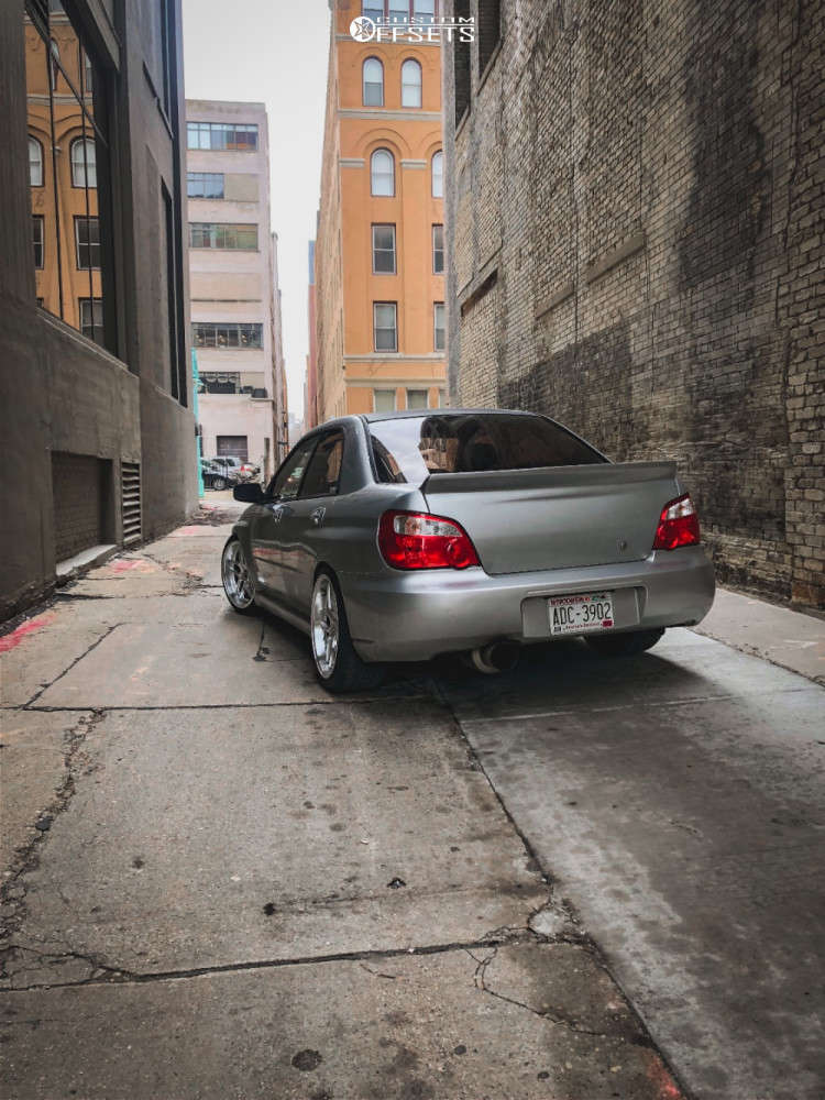 2004 Subaru WRX with 18x9.5 35 ESR CS15 and 235/35R18 Federal SS595 and ...