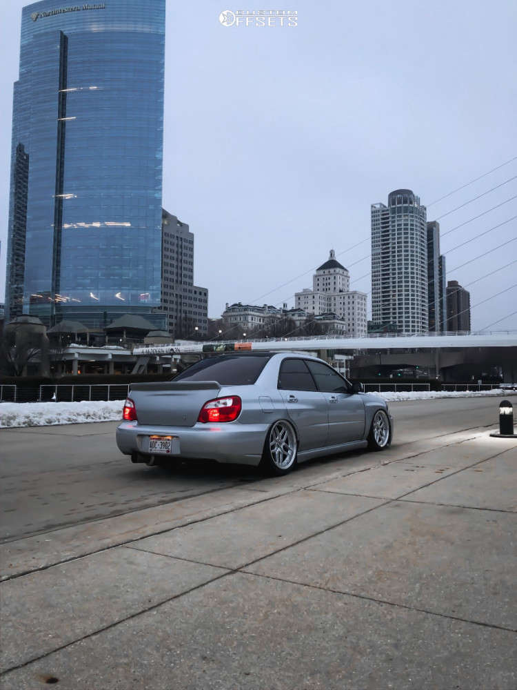 2004 Subaru WRX with 18x9.5 35 ESR CS15 and 235/35R18 Federal SS595 and ...