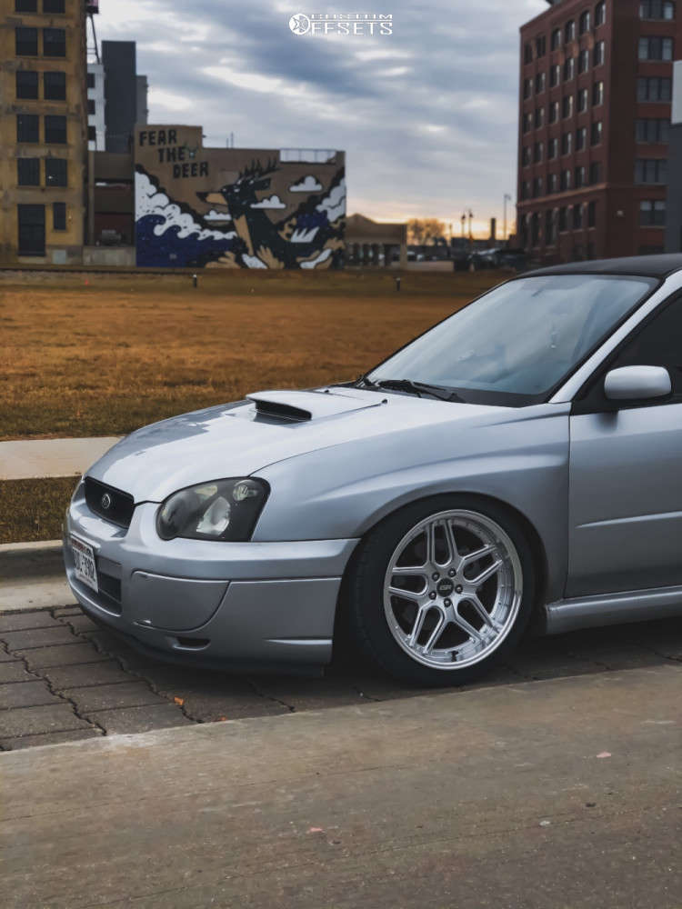 2004 Subaru WRX with 18x9.5 35 ESR CS15 and 235/35R18 Federal SS595 and ...