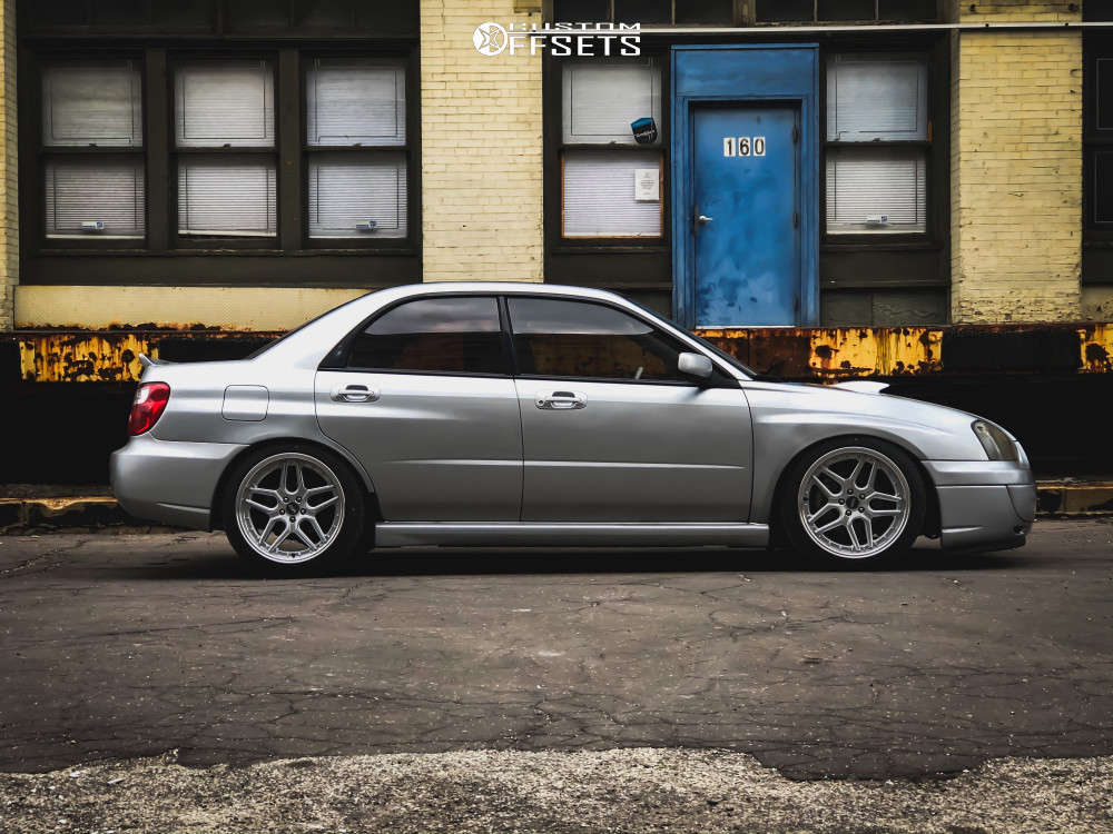 2004 Subaru WRX with 18x9.5 35 ESR CS15 and 235/35R18 Federal SS595 and ...