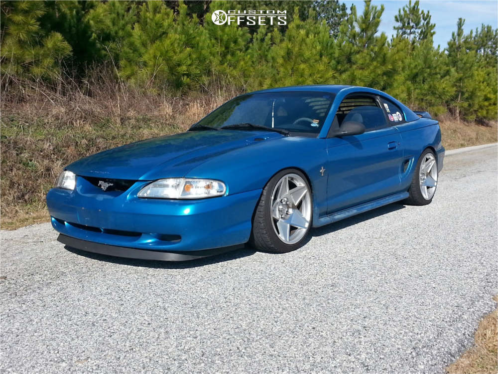 1995 Ford Mustang with 18x9.5 25 Emortal Performa 20 and 235/40R18 ...