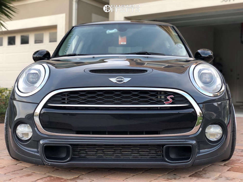 2014 Mini Cooper with 17x8.5 20 ESM 002r and 195/40R17 Achilles Atr-k Economist and Coilovers ...