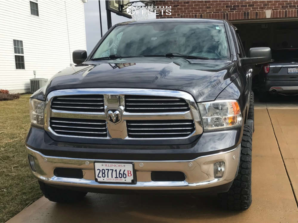 2014 Ram 1500 with 17x9 -12 Black Rock 997 and 35/12.5R17 Ironman All ...