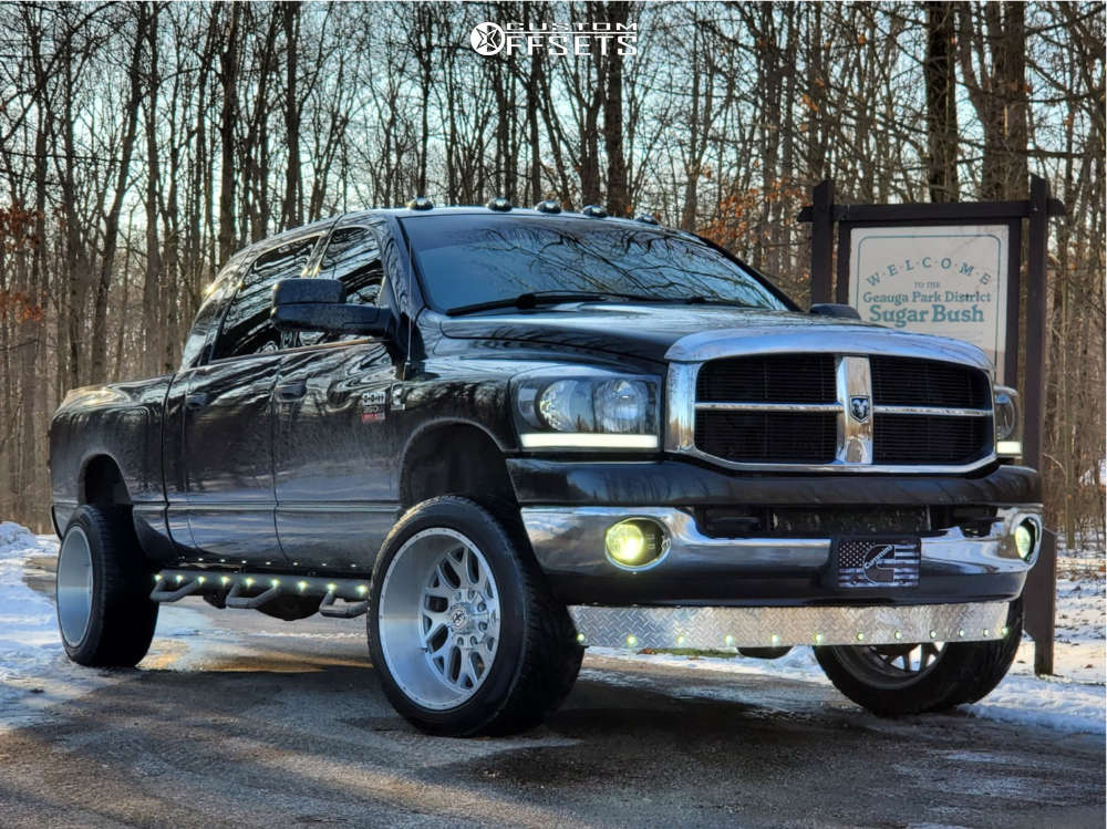 2007 Dodge Ram 3500 with 22x12 -44 XF Forged Xfx-301 and 305/40R22 Toyo ...