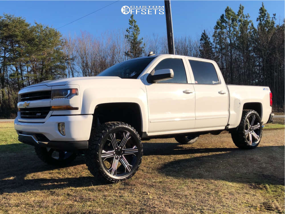 2018 Chevrolet Silverado 1500 with 24x10 30 Factory Reproductions Fr47 ...