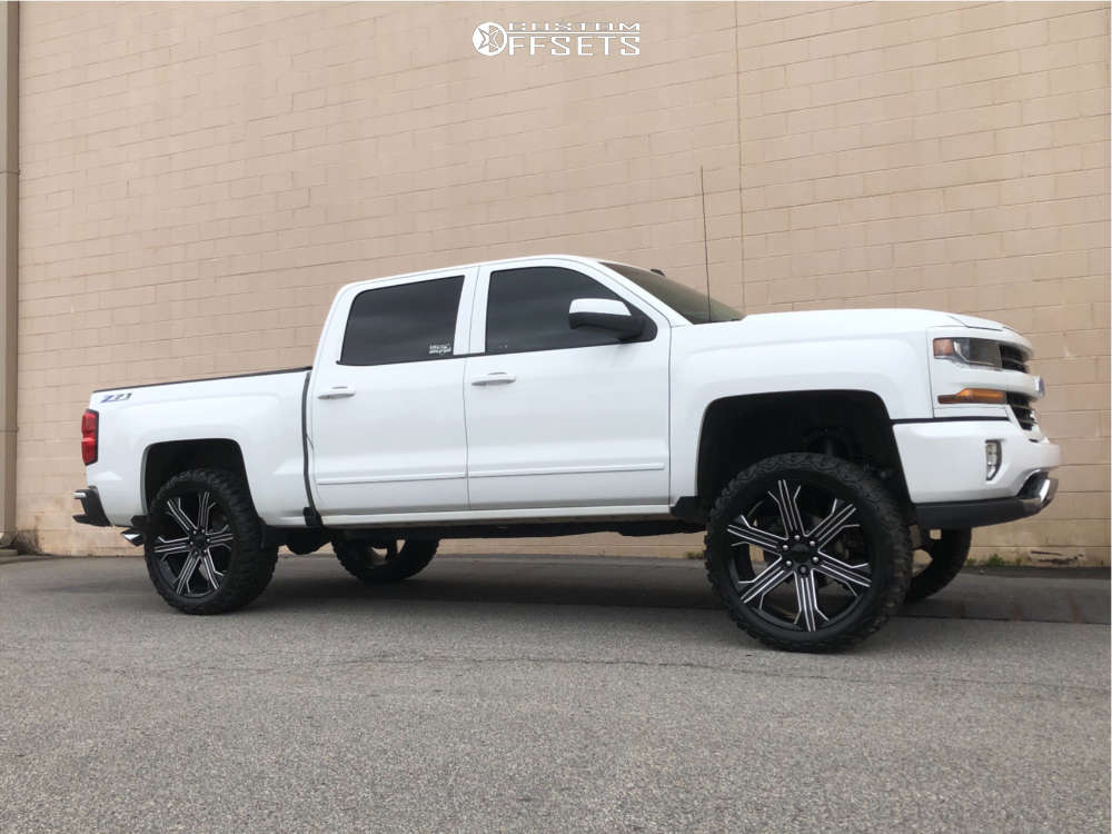 2018 Chevrolet Silverado 1500 with 24x10 30 Factory Reproductions Fr47 ...