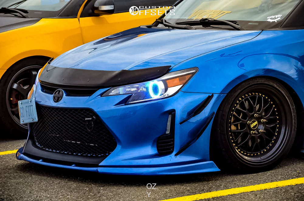 2015 Scion TC with 18x9.5 35 ESR Sr01 and 215/35R18 Falken Azenis Rt ...
