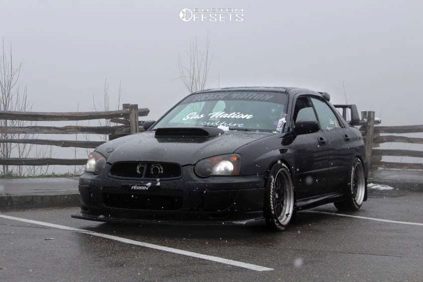 2004 Subaru WRX with 18x9.5 35 ESR Sr01 and 235/40R18 Pantera Sport As ...