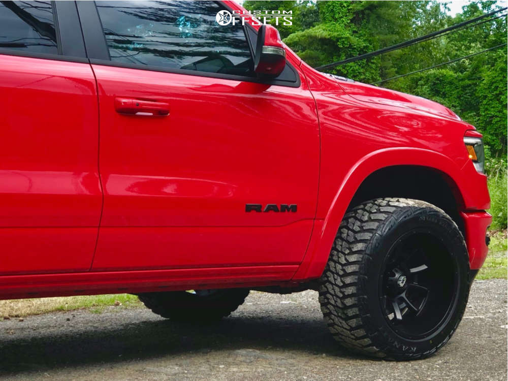 2019 Ram 1500 with 20x12 -51 Vision Bomb and 33/12.5R20 Kanati Mud Hog ...