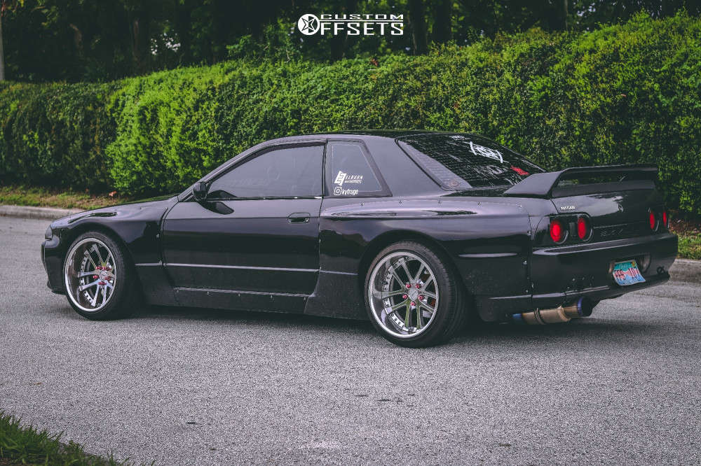1991 Nissan Skyline R32 with 18x12.5 -10 Weds Lxz and 275/35R18 ...