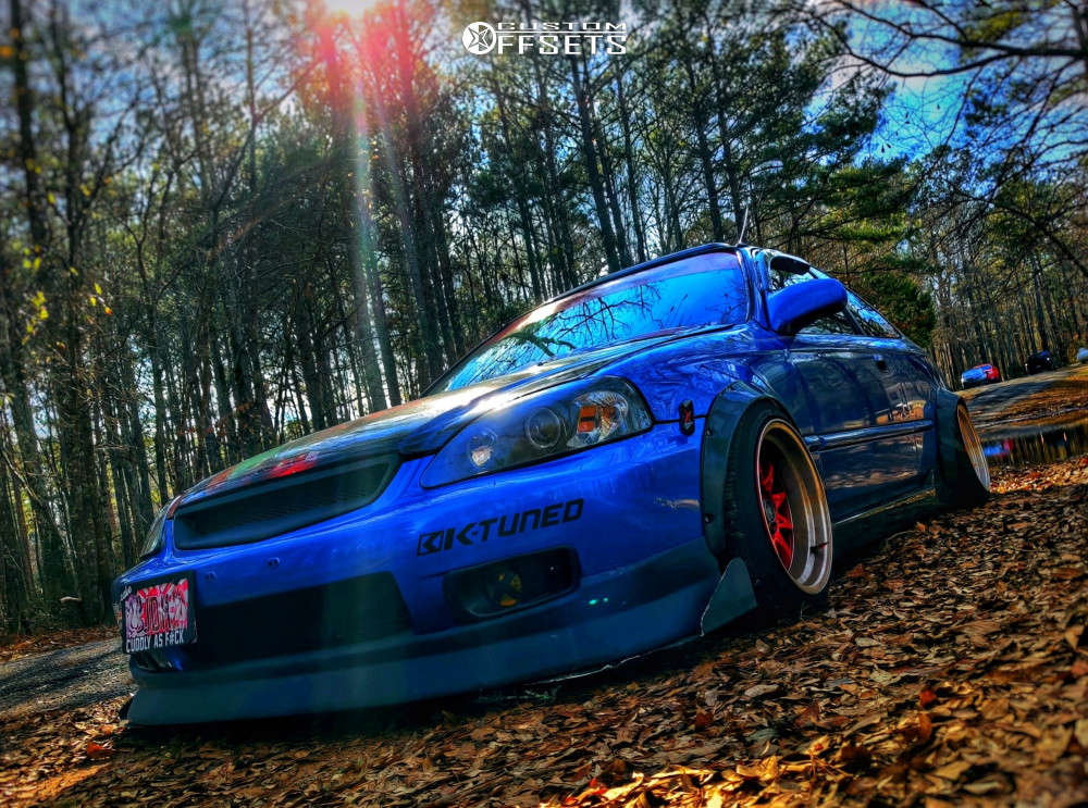 2000 Honda Civic Ex Red 2000 Honda Civic With 15x8 0 JNC Jnc003 And