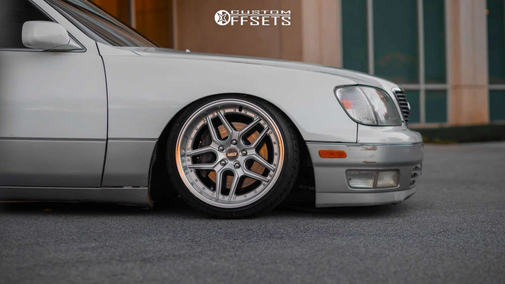 1999 Lexus LS400 with 18x10.5 22 ESR CS15 and 225/35R18 Federal SS595 ...