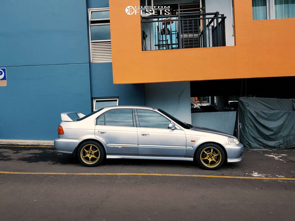 2000 Honda Civic with 16x7 40 Advan Racing RG and 205/45R16 Achilles ...