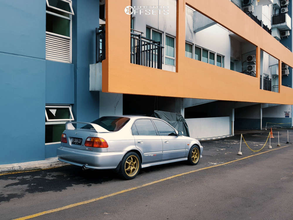 2000 Honda Civic with 16x7 40 Advan Racing RG and 205/45R16 Achilles ...