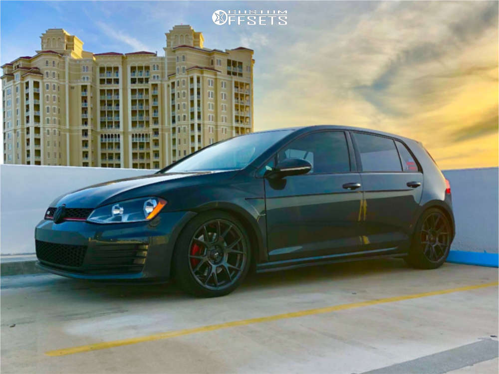 2017 Volkswagen GTI with 18x8.5 43 Konig Ampliform and 235/40R18 Nitto ...