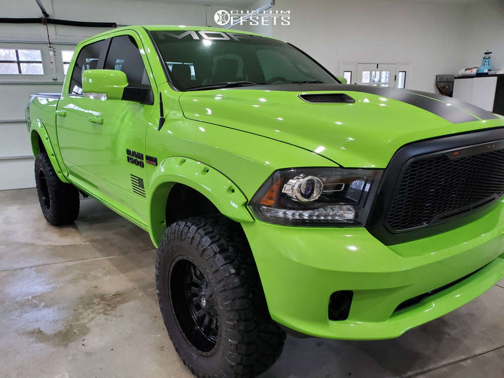 2017 Ram 1500 with 20x10 -18 Fuel Sledge and 37/12.5R20 Nitto Ridge ...