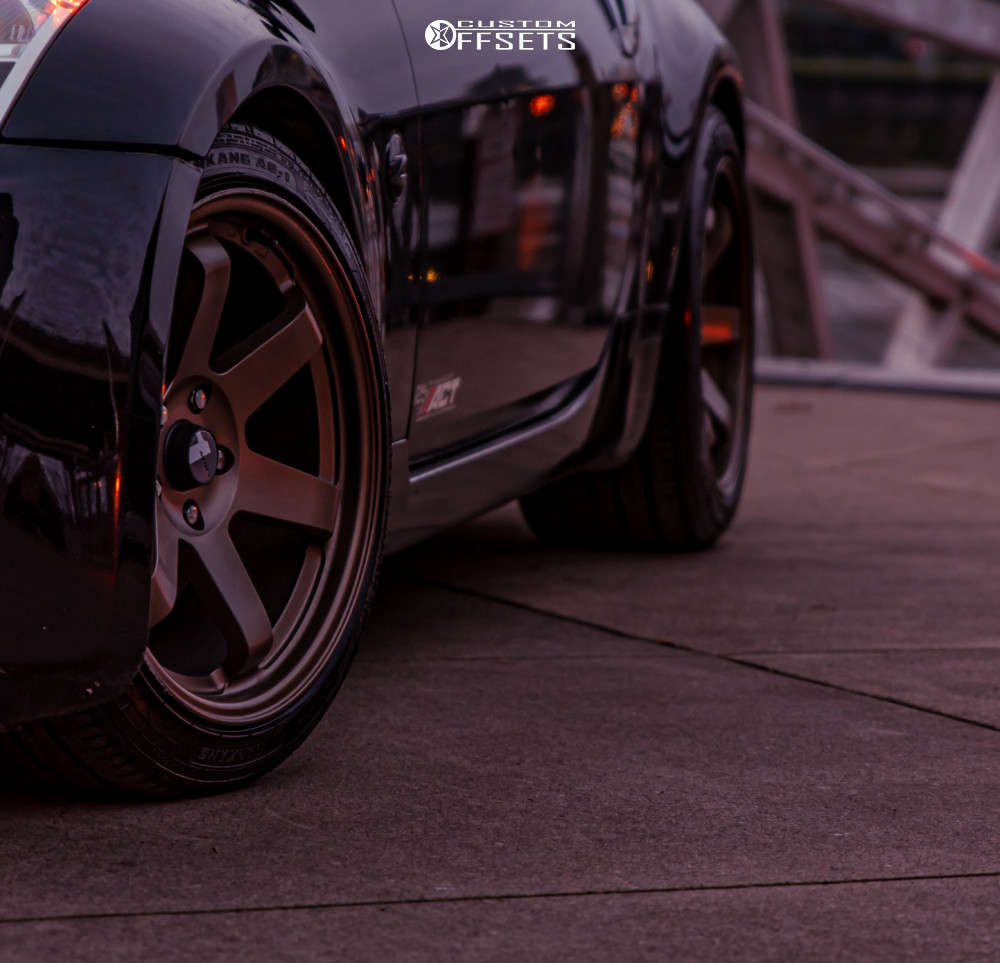 2006 Nissan 350Z with 18x9.5 24 AVID1 AV6 and 245/40R18 Nankang As-1 ...