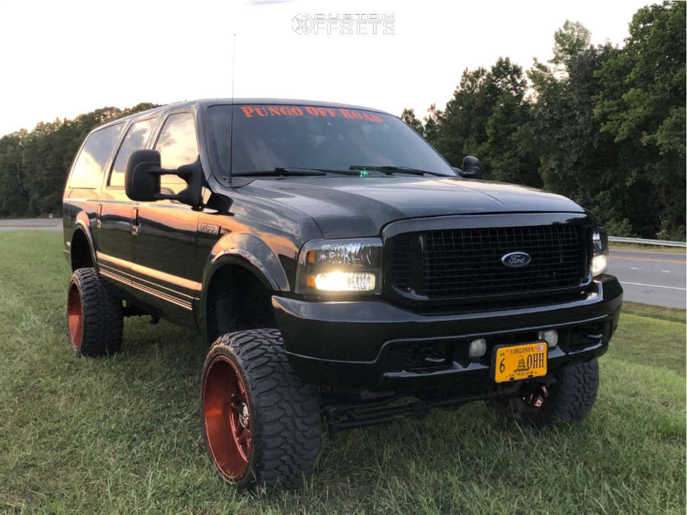 2003 Ford Excursion with 22x12 -44 Hostile Sprocket and 33/12.5R22 Mile ...