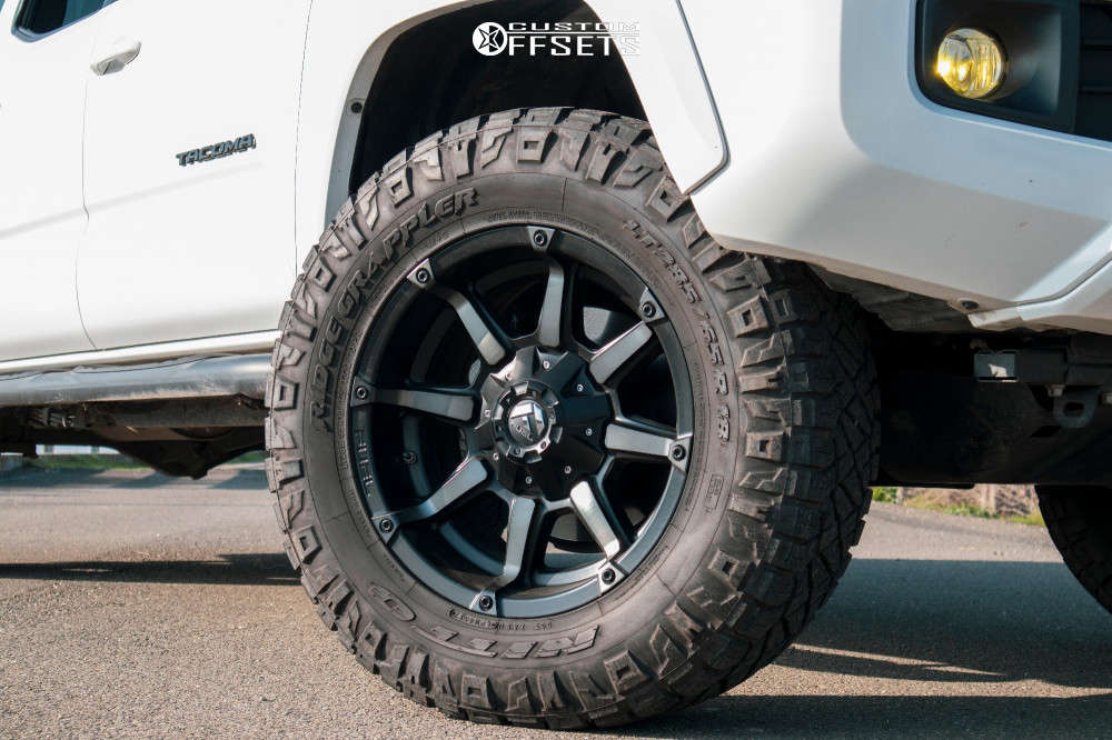 2017 Toyota Tacoma with 18x9 -12 Fuel Coupler and 275/65R18 Nitto Ridge ...