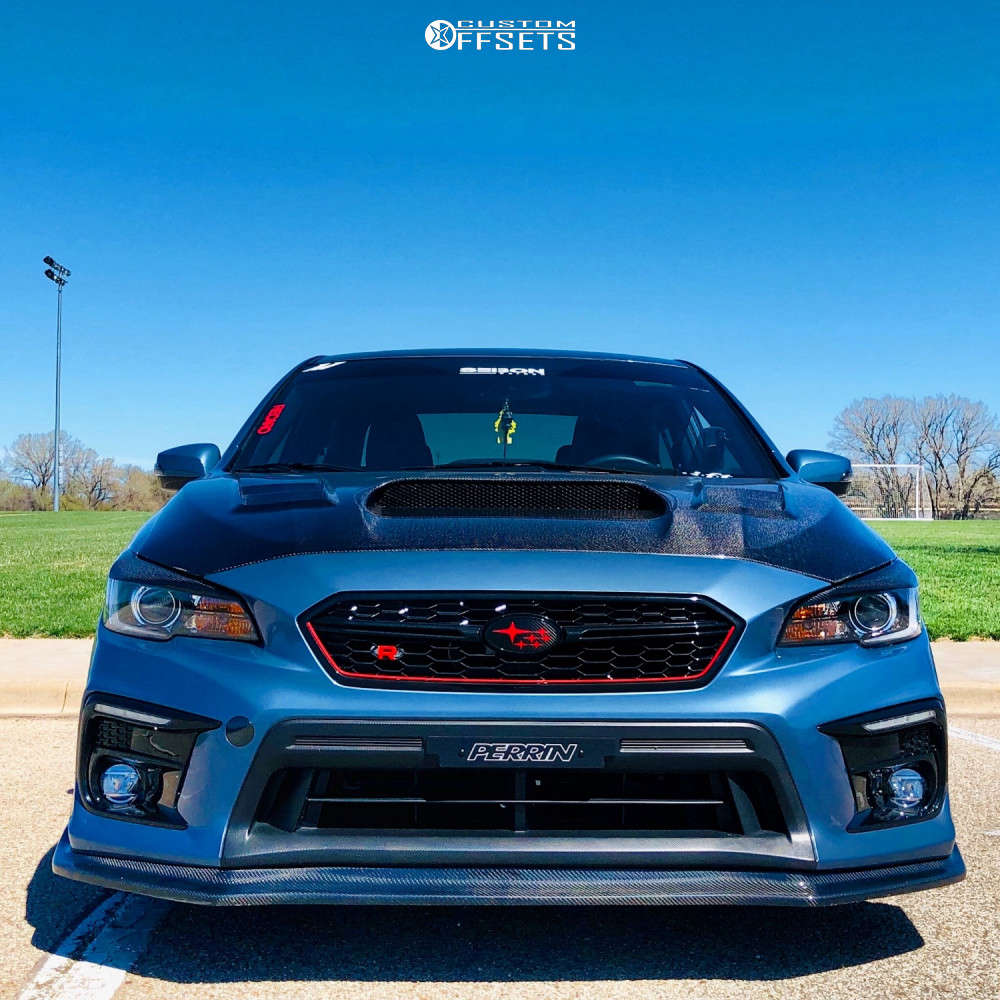 2018 Subaru WRX with 18x9.5 38 Work T71R and 245/40R18 Bridgestone ...