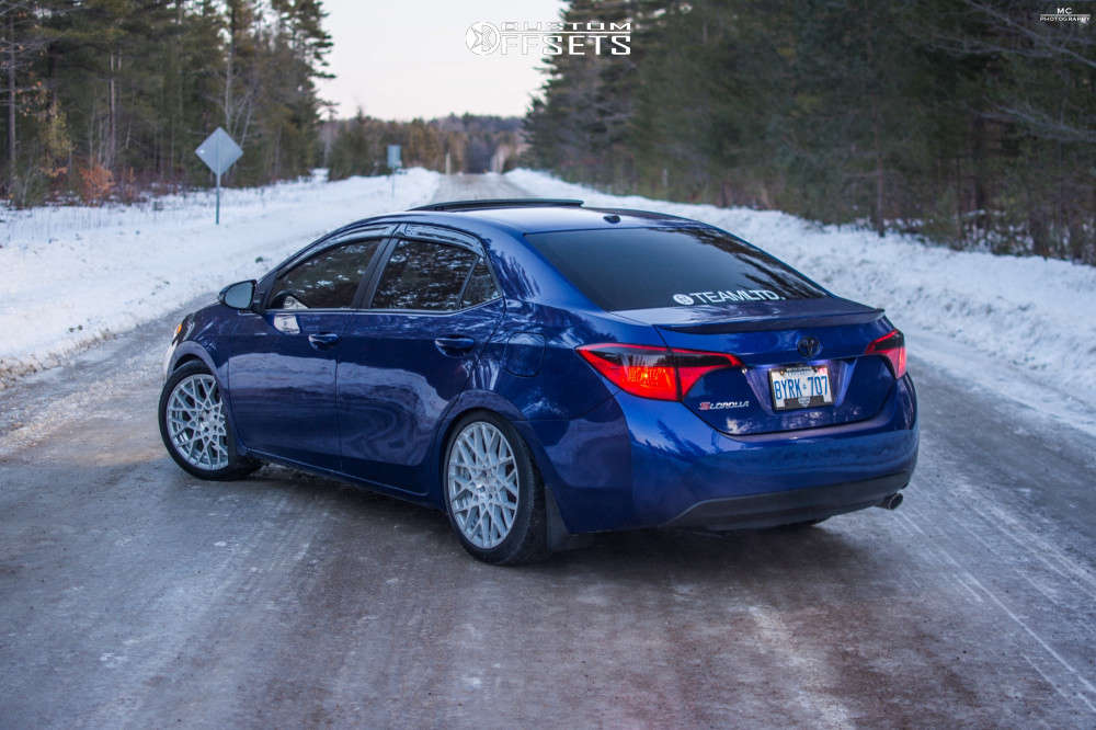 2014 Toyota Corolla with 18x8.5 35 Rotiform Blq and 245/40R18 ...