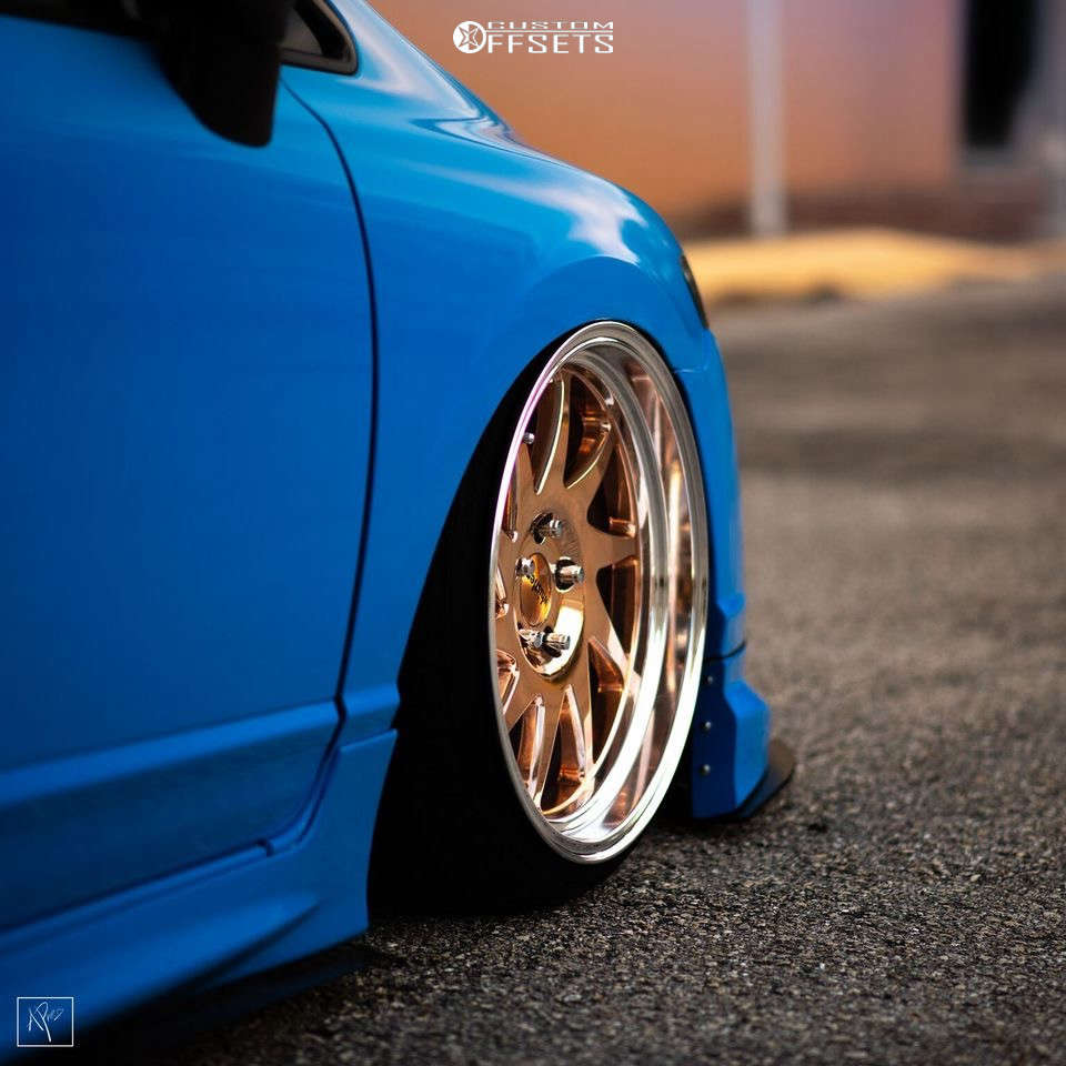 2007 Honda Civic with 18x9.5 25 Whistler Kr7 and 215/35R18 Leao Lead ...