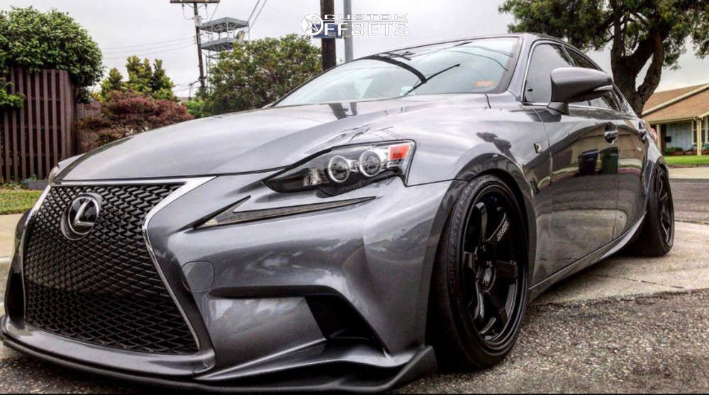 2014 Lexus IS250 with 18x9.5 35 Rays Engineering Te37 and 225/40R18 ...