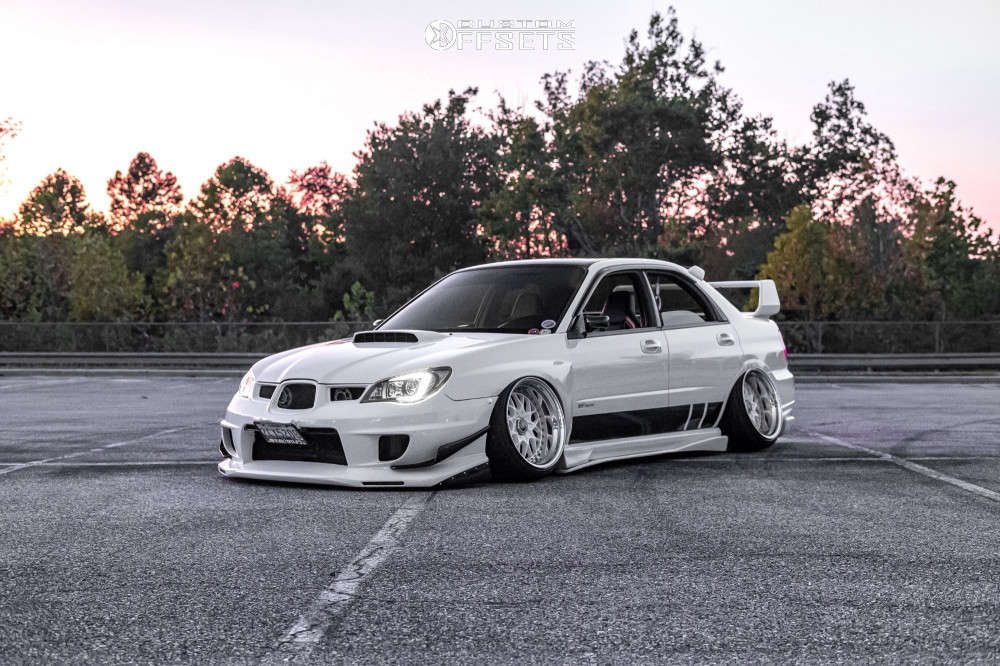 2006 Subaru Impreza with 18x10.5 -25 Work VS X9 and 225/35R18 Achilles ...