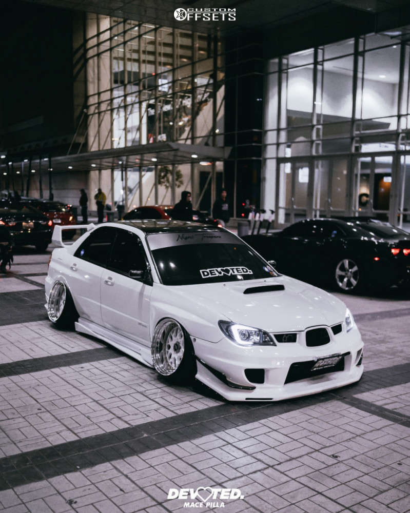 2006 Subaru Impreza with 18x10.5 -25 Work VS X9 and 225/35R18 Achilles ...