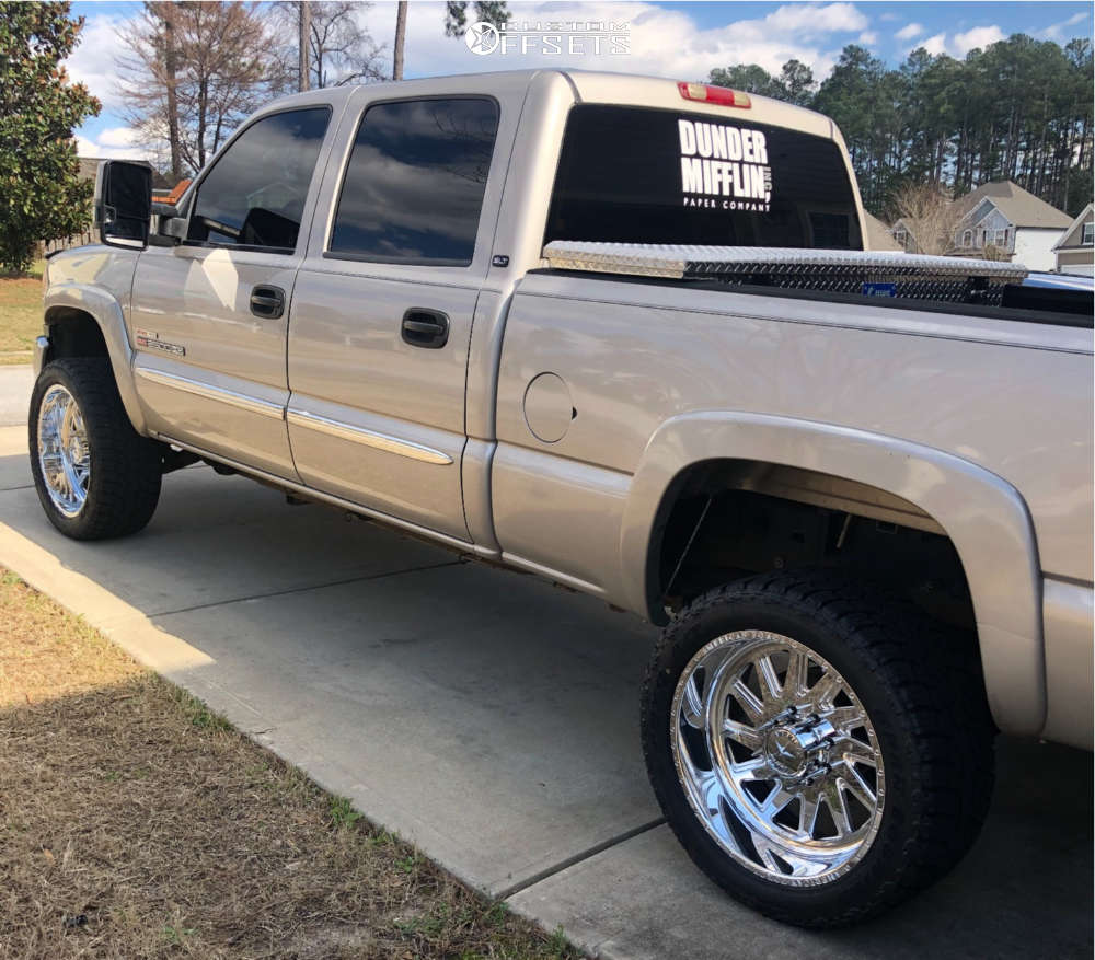 2005 GMC Sierra 2500 HD with 22x10 -25 American Force Aka Ss and 33/12 ...