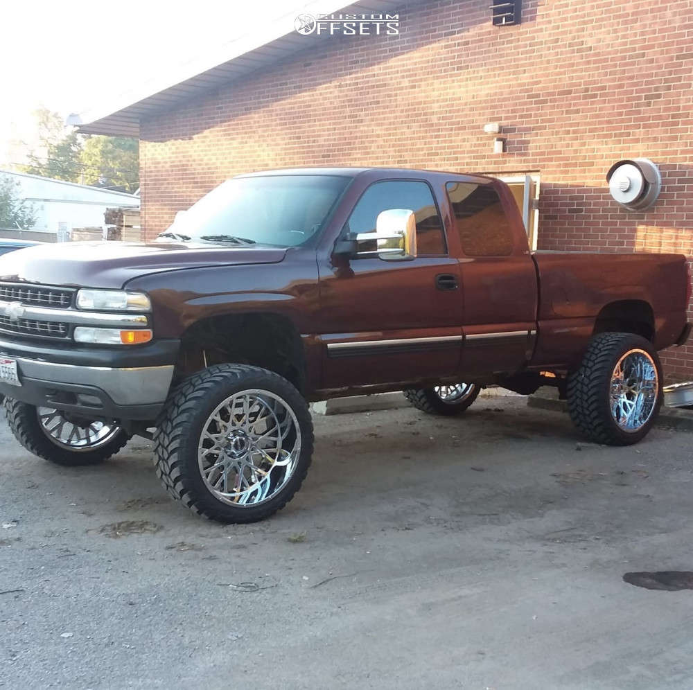 2001 Chevrolet Silverado 1500 with 24x12 -51 Vision Rocker and 35/13 ...