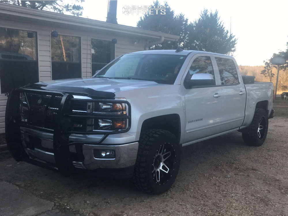 2015 Chevrolet Silverado 1500 with 20x10 -25 Vision Shadow and 33/12 ...