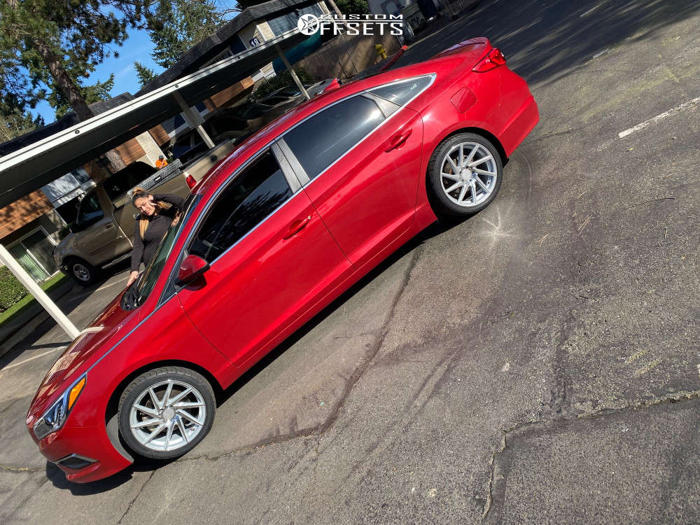2017 Hyundai Sonata with 18x8.5 35 F1R F29 and 255/45R18 Eldorado Sport ...