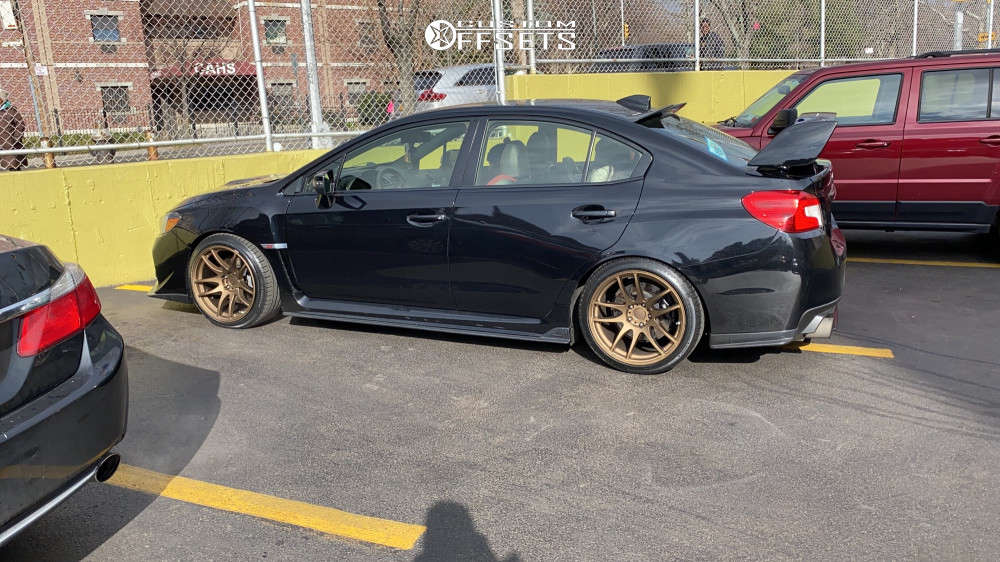 2016 Subaru WRX STI with 18x10.5 15 Vordoven Forme 9 and 245/40R18 ...