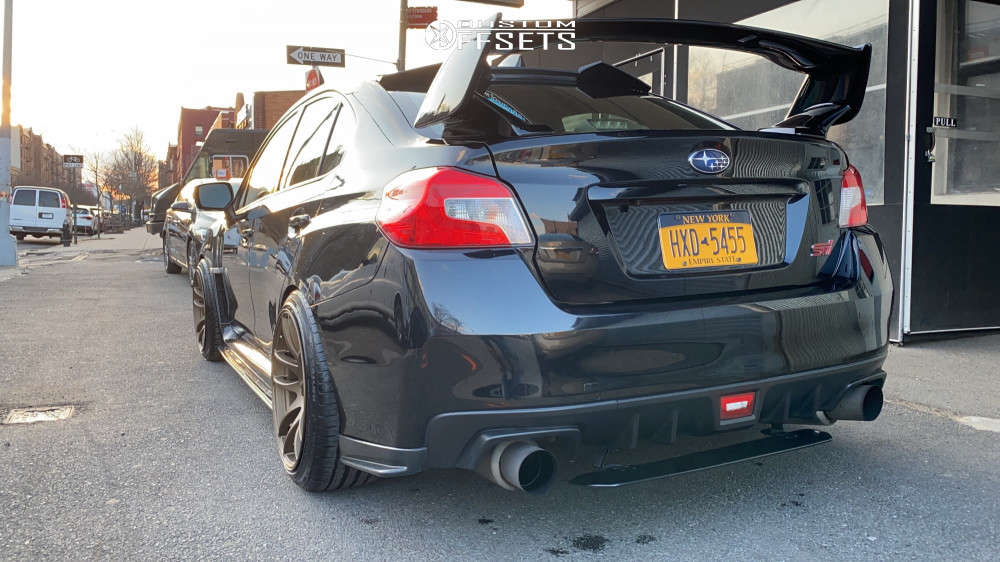 2016 Subaru WRX STI with 18x10.5 15 Vordoven Forme 9 and 245/40R18 ...