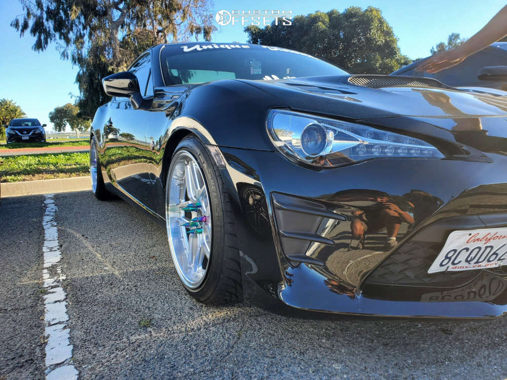 2017 Toyota 86 with 18x9.5 35 ESR CS15 and 225/40R18 Federal SS595 and ...