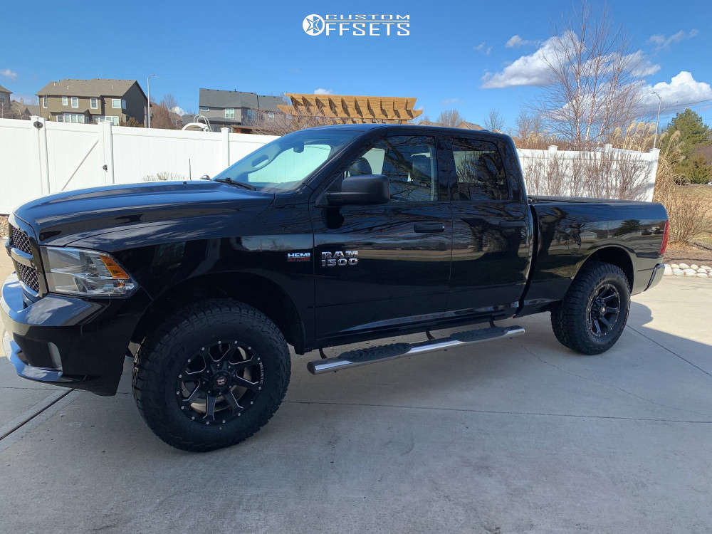 2014 Ram 1500 with 18x9 0 Ballistic Hawk and 295/70R18 Falken WildPeak ...
