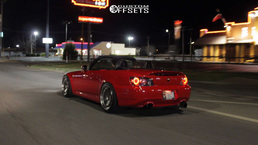 2005 Honda S2000 with 18x9.5 38 Rays Engineering Te37 and 235/40R18 ...