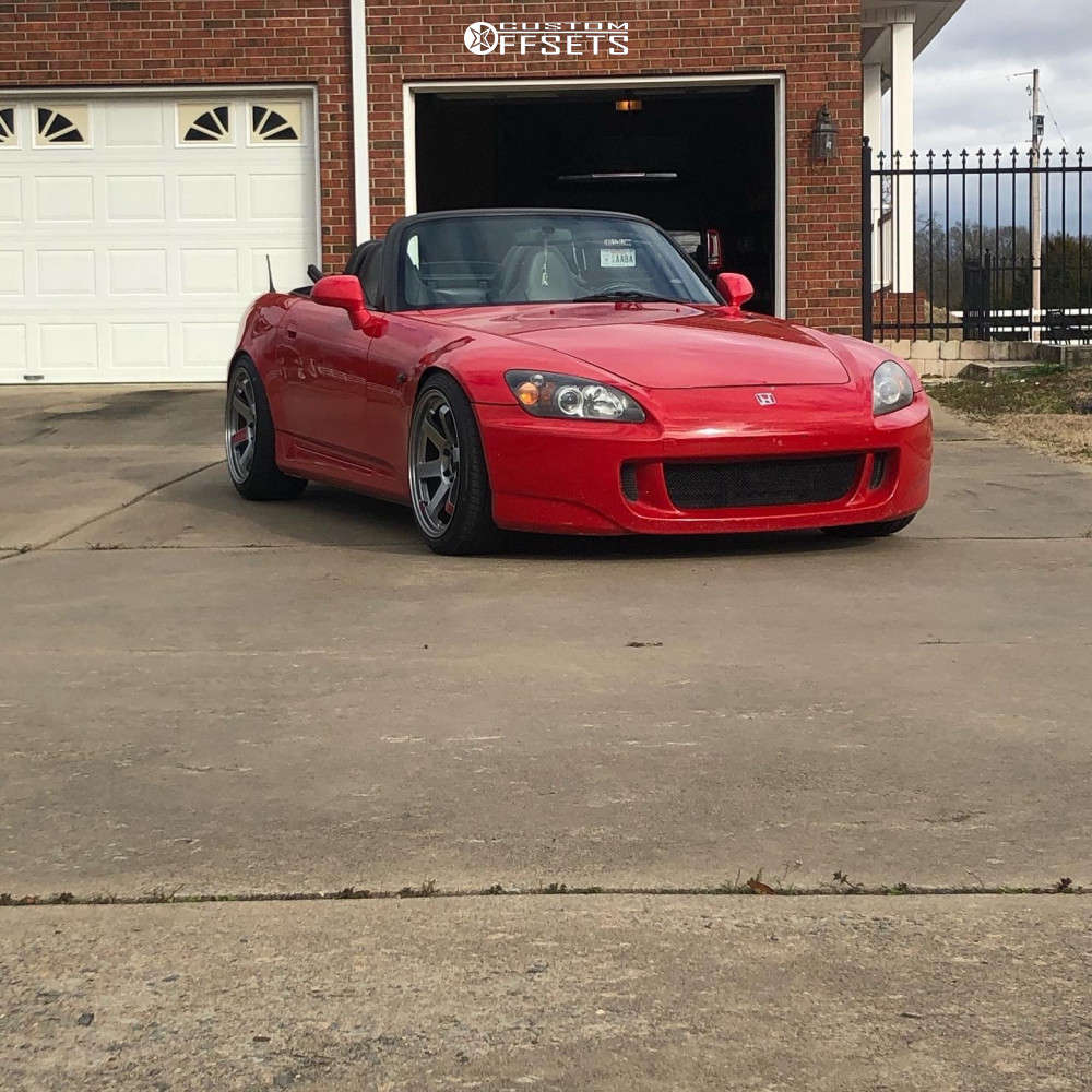 2005 Honda S2000 with 18x9.5 38 Rays Engineering Te37 and 235/40R18 ...