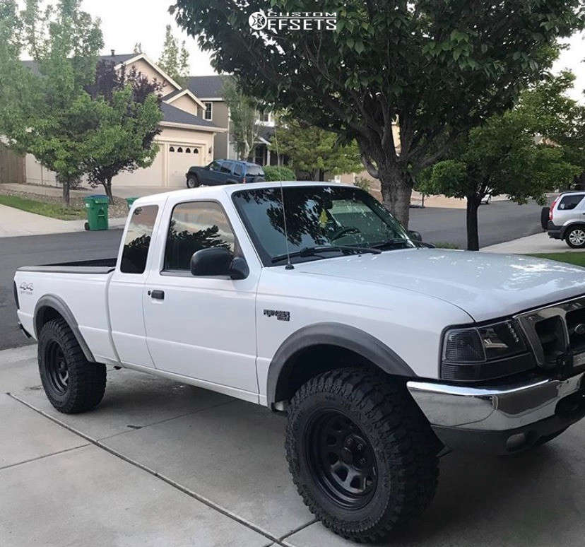 1999 Ford Ranger with 17x8 0 Black Rock Type D and 265/70R17 Radar ...