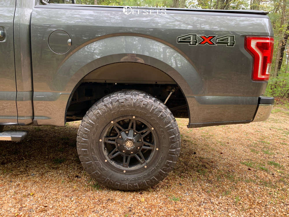 2015 Ford F-150 with 17x9 -12 Mayhem Rampage and 33/12.5R17 Nitto Ridge ...