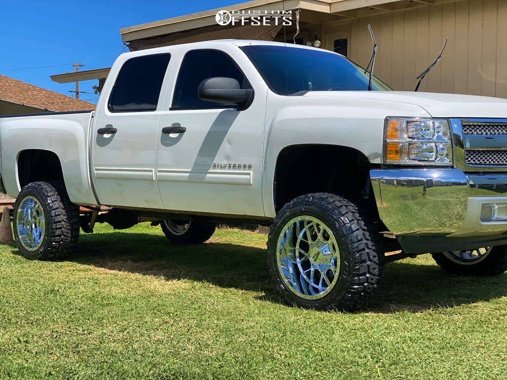 2012 Chevrolet Silverado 1500 with 20x12 -44 Moto Metal Mo986 and 33/12 ...