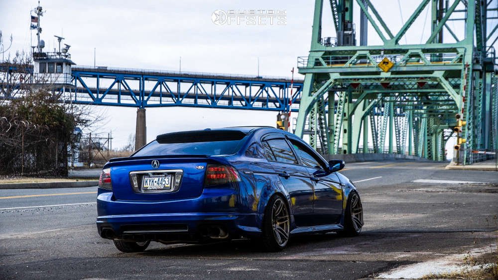 2007 Acura TL with 18x9.5 15 Cosmis Racing Mrii and 215/40R18 Achilles ...