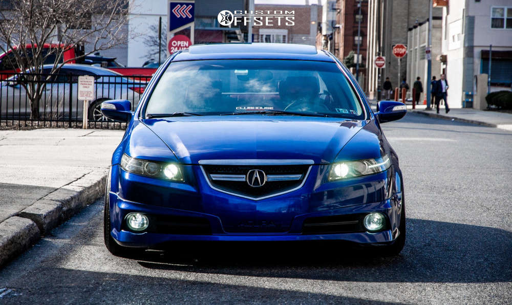 2007 Acura TL with 18x9.5 15 Cosmis Racing Mrii and 215/40R18 Achilles ...