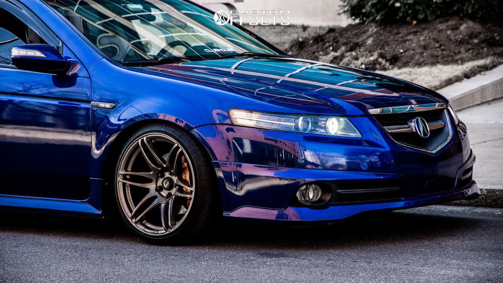 2007 Acura TL with 18x9.5 15 Cosmis Racing Mrii and 215/40R18 Achilles ...