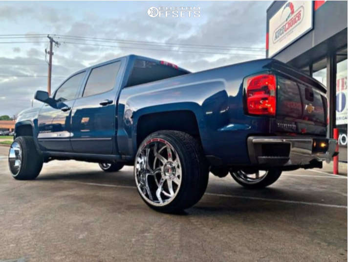 2017 Chevrolet Silverado 1500 with 24x14 -76 American Truxx Vortex and ...
