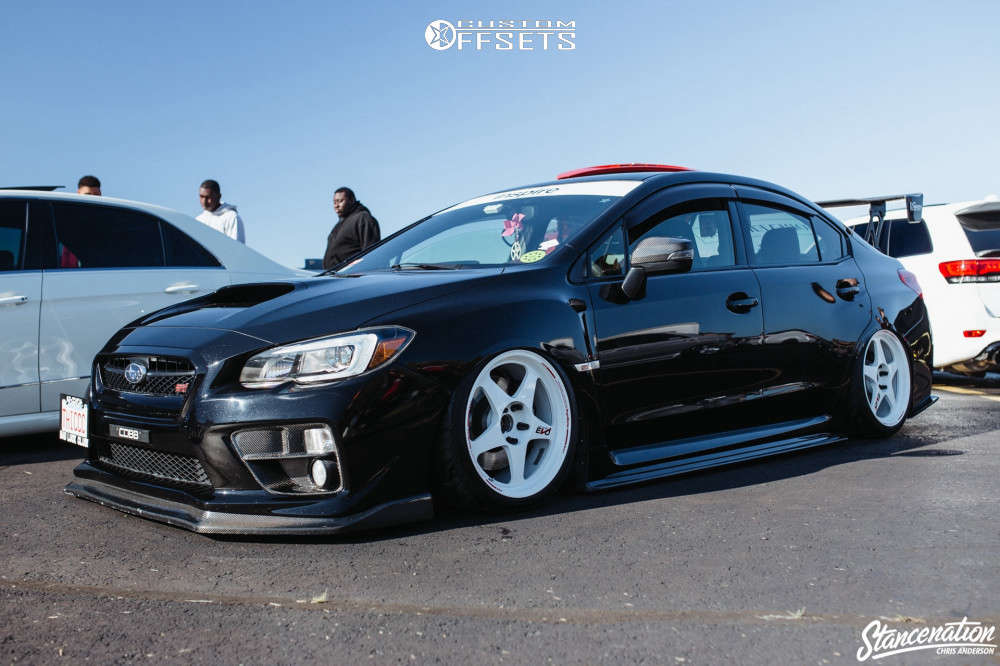 2015 Subaru WRX STI with 18x9.5 45 Desmond Regamaster and 245/35R18 ...